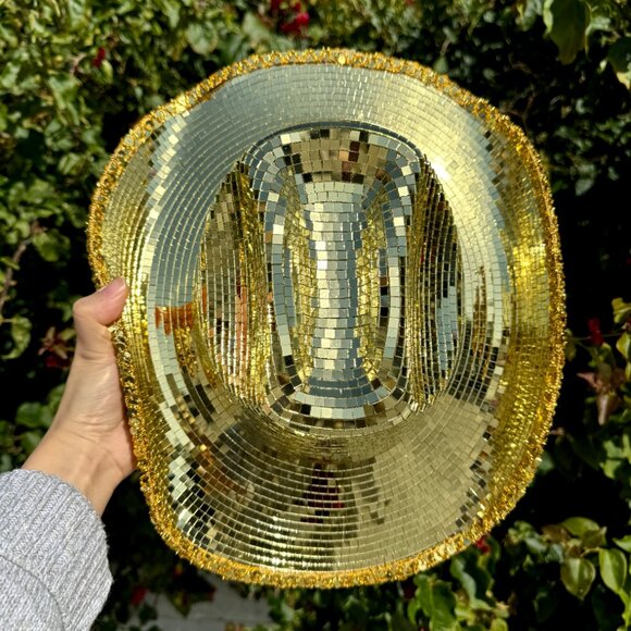 Masque Party | Accessories | Disco Ball Mirror Cowboy Hat Cowgirl Hats ...